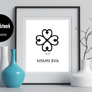 Nyame Dua Adinkra Symbol Instant Download 8x10 Printable Digital ...