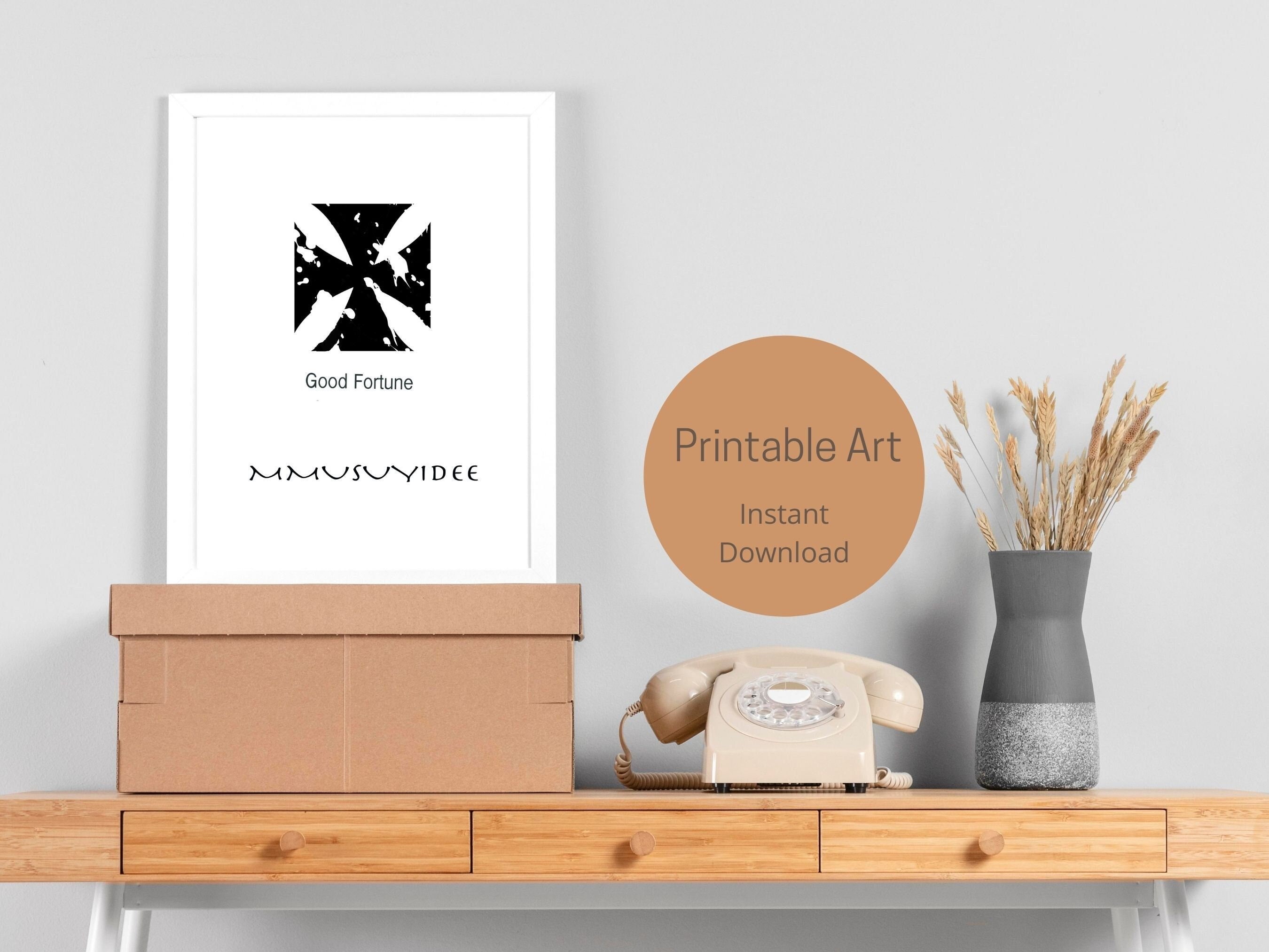 Mmusuyidee Good Fortune Adinkra Symbol 8x10 (Instant Download) - Etsy