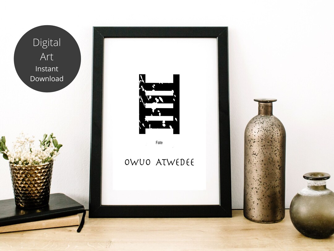 Owuo Atwedee Adinkra Symbol Instant Download 8x10 Printable Digital ...