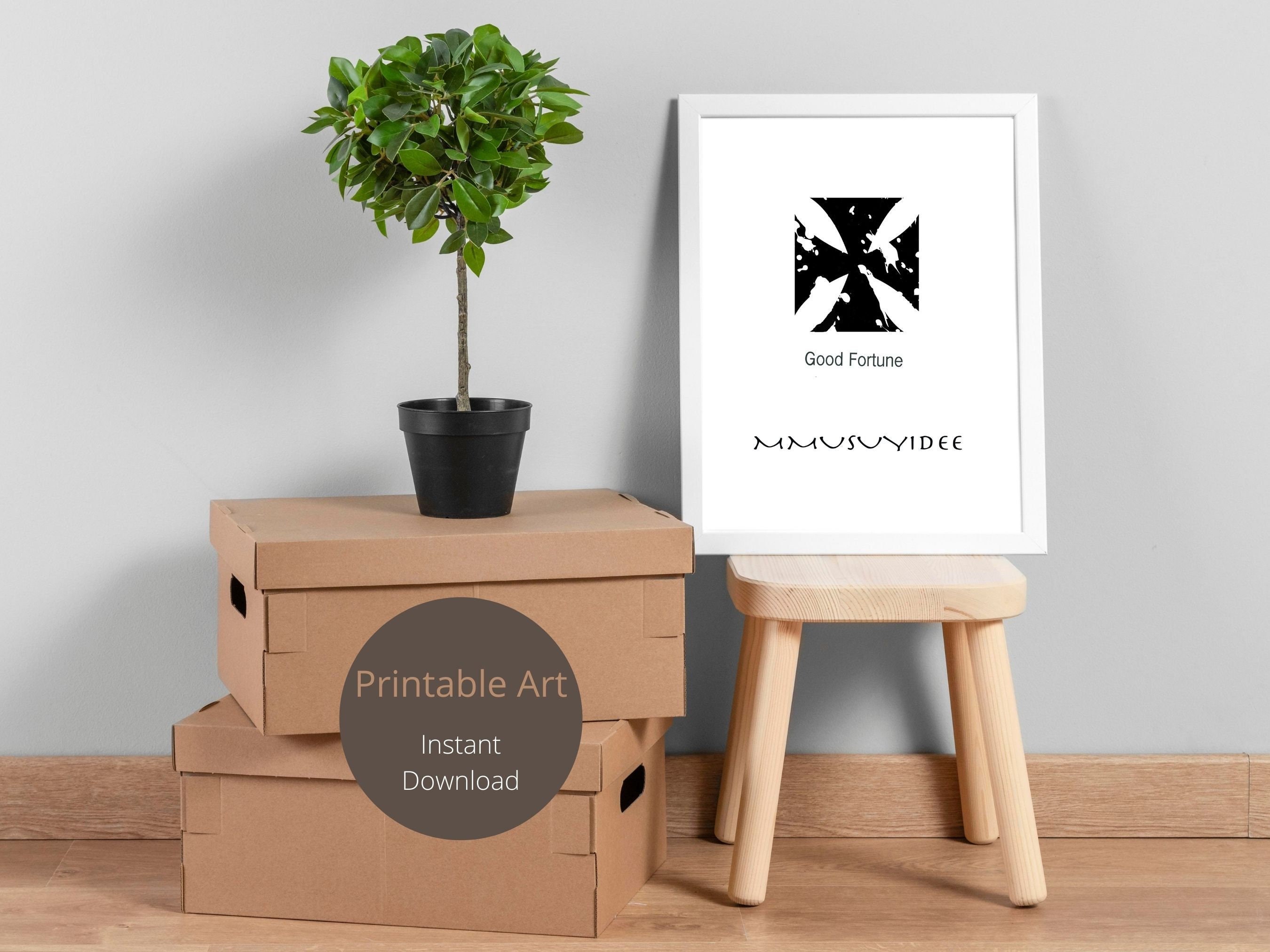 Mmusuyidee Good Fortune Adinkra Symbol 8x10 Printable Art - Etsy