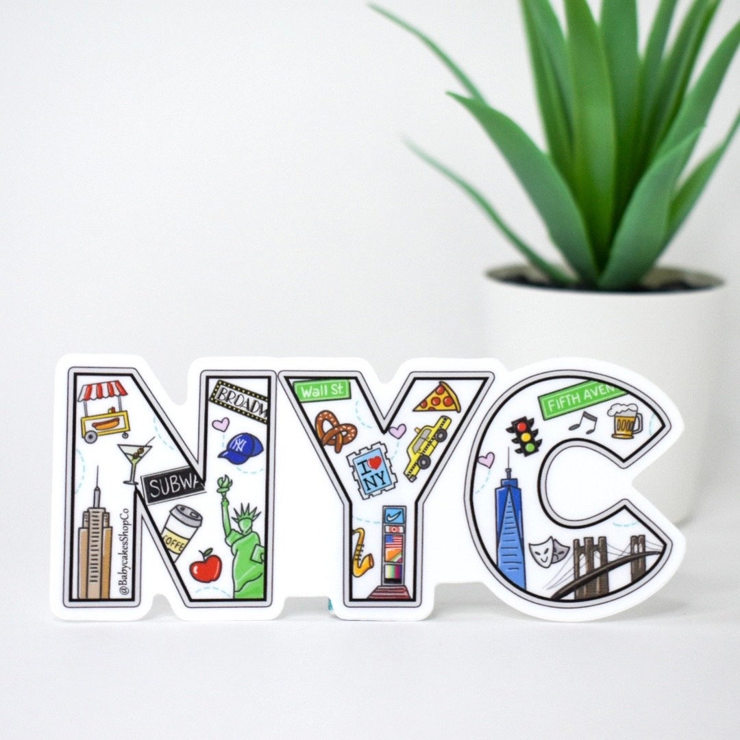 NYC Sticker - New York City Sticker - New Yorker Gift - Waterproof ...