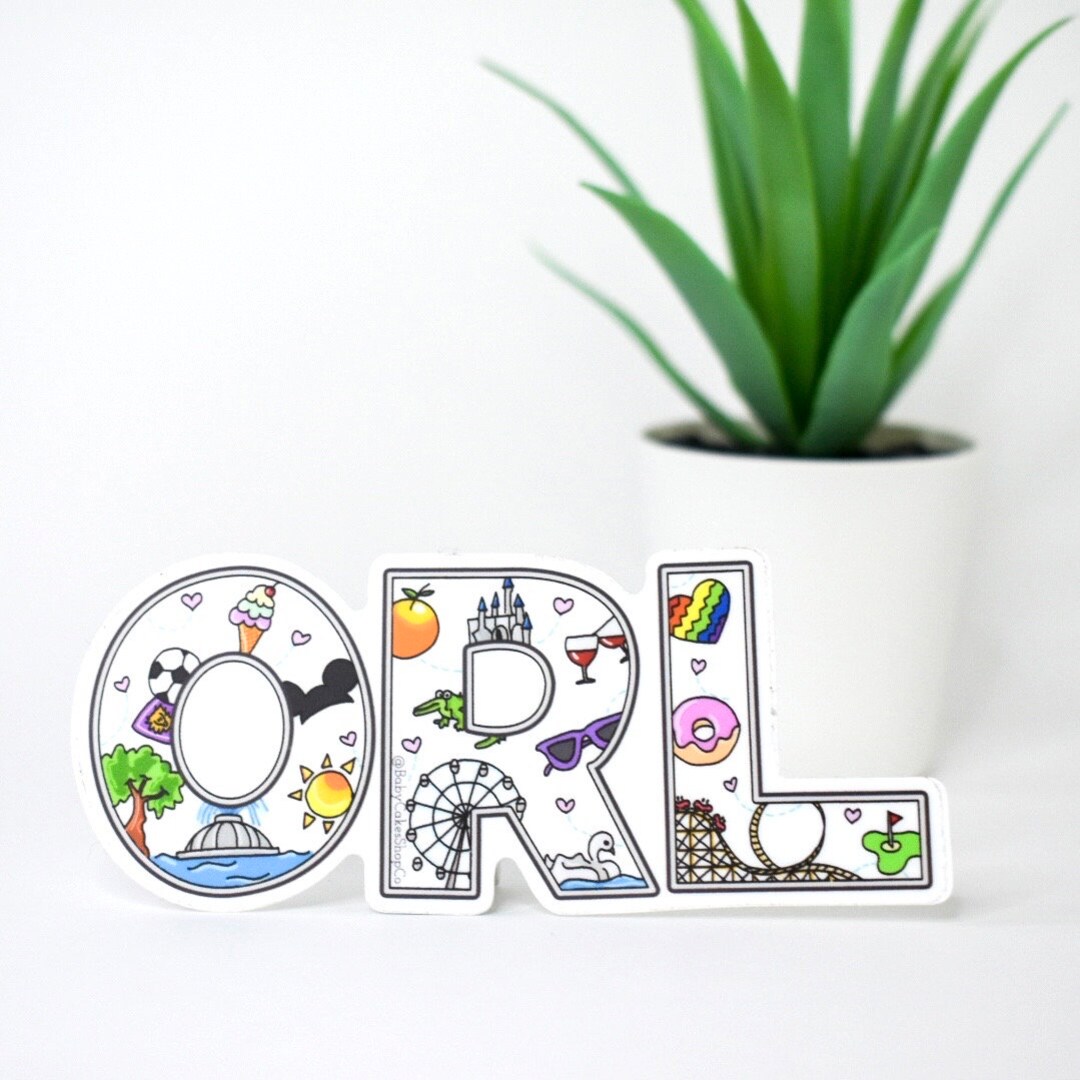 ORL- Orlando Sticker - Etsy