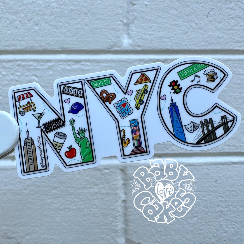 NYC Sticker - New York City Sticker - New Yorker Gift - Waterproof ...