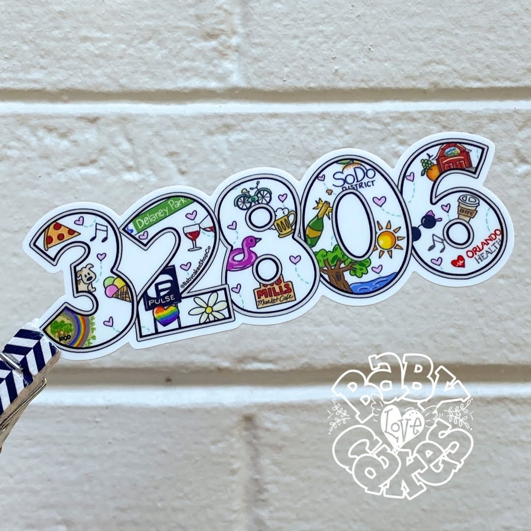 32806 Zip Code Sticker - Etsy