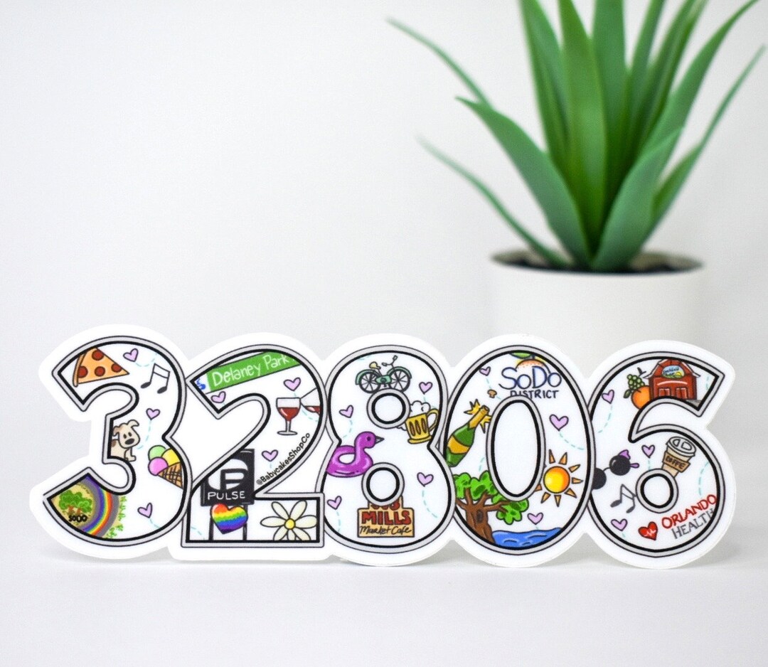 32806 Zip Code Sticker - Etsy