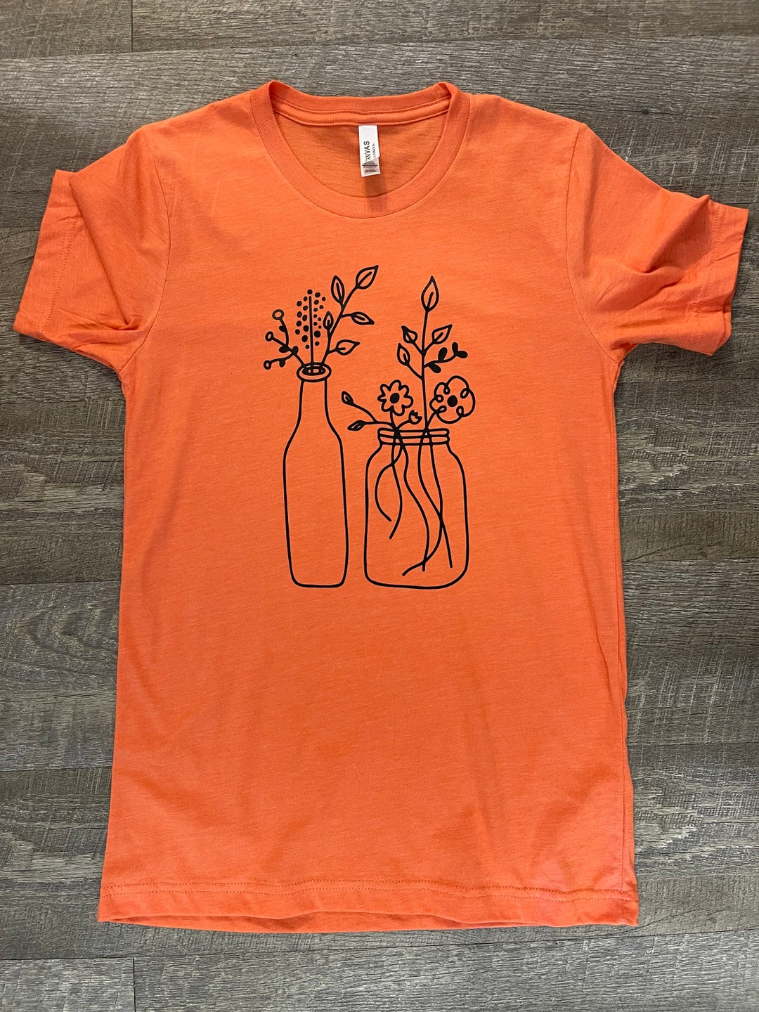 Flower Jars T-shirt, Flowers, Jars, Floral T-shirt, Florist T-shirt ...