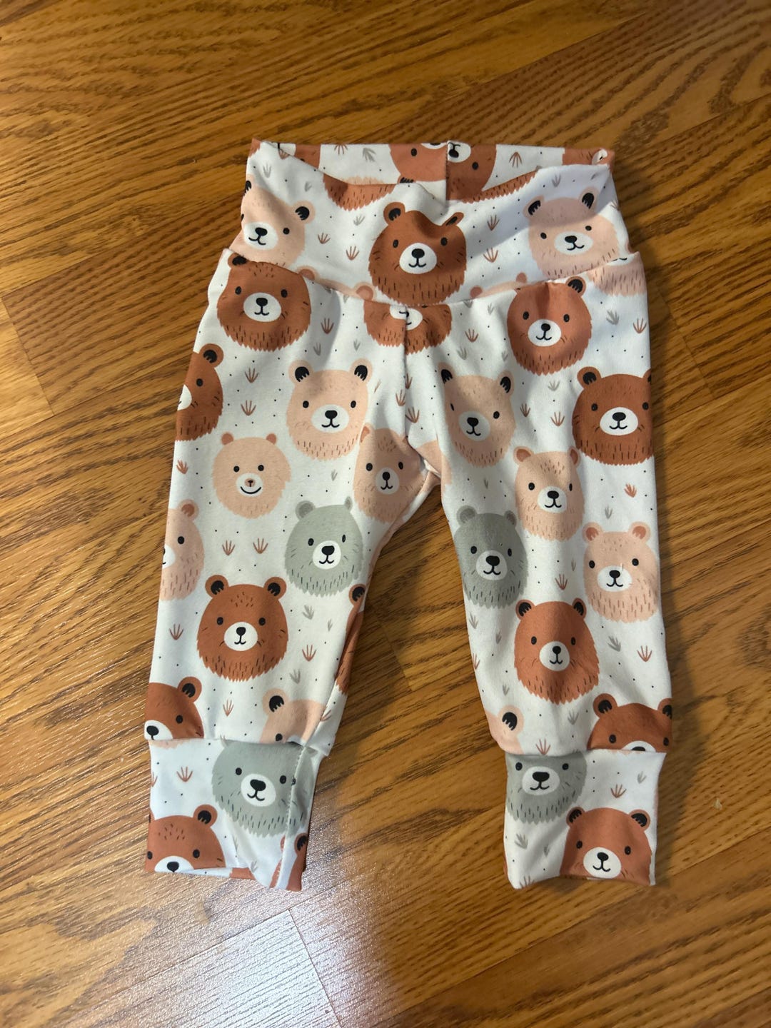 Teddy Bear Joggers, Brown Bear, Textured Pants, Toddler Leggings ...