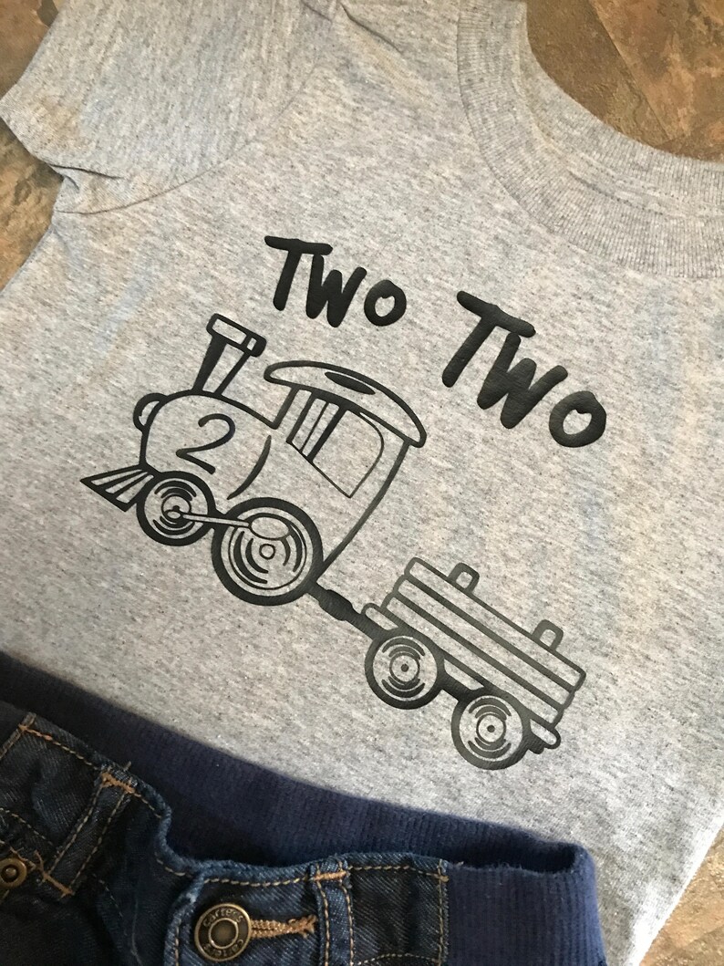 Two Two Train Two Years Old 2 Years Old 2nd Birthday | Etsy