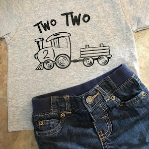 Two Two Train Two Years Old 2 Years Old 2nd Birthday - Etsy