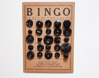 Vintage Buttons on a Vintage Bingo Card - Etsy