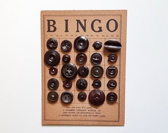 Vintage Buttons on a Vintage Bingo Card - Etsy