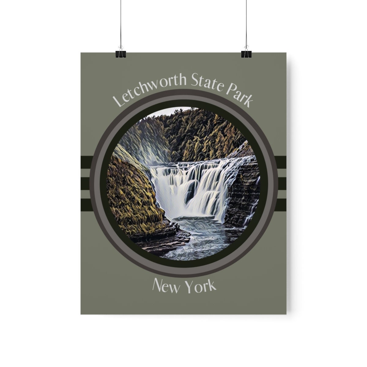 Letchworth State Park Print | State Park Print | New York | Waterfall ...