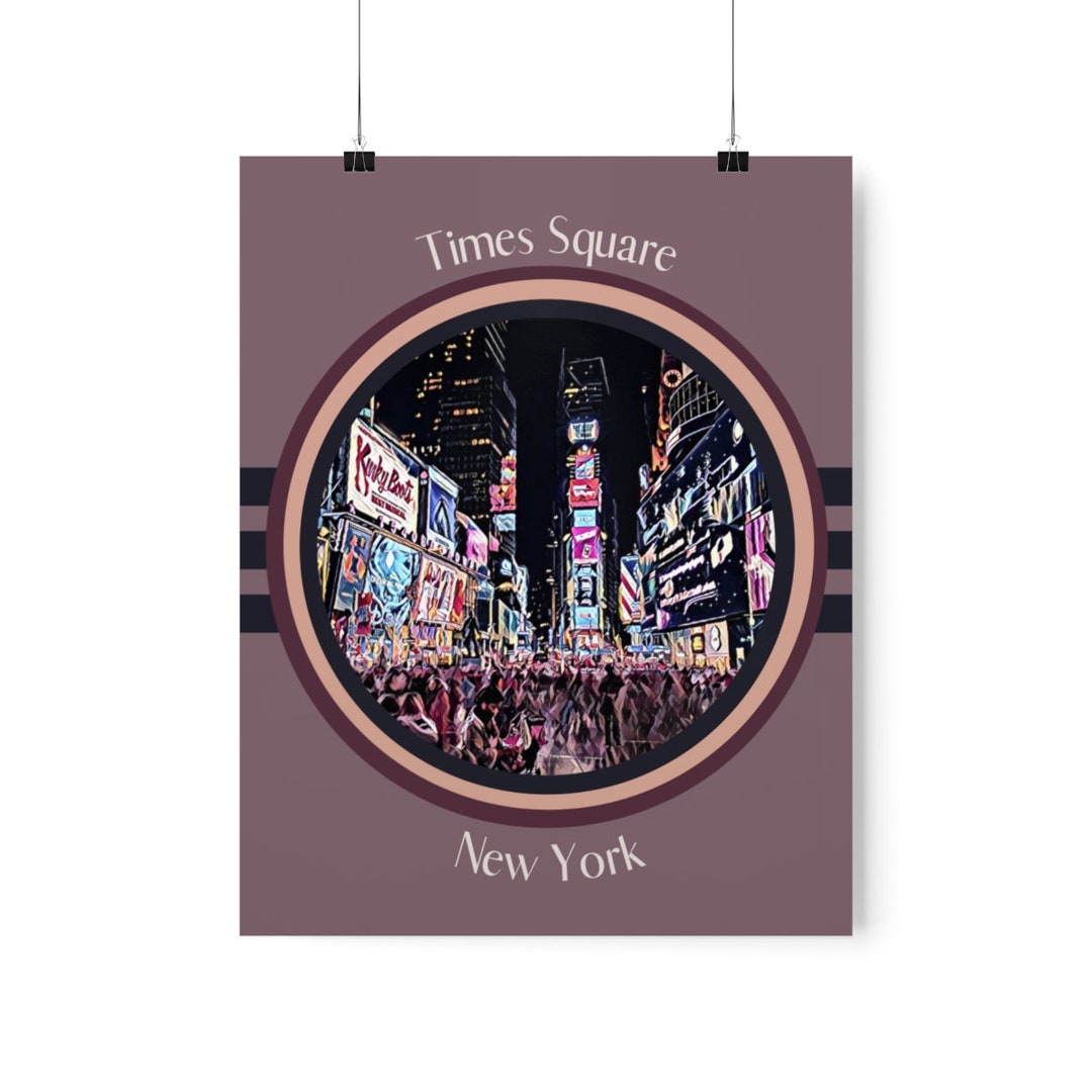 Times Square Print | New York City | Downtown | Retro Print | Multiple ...