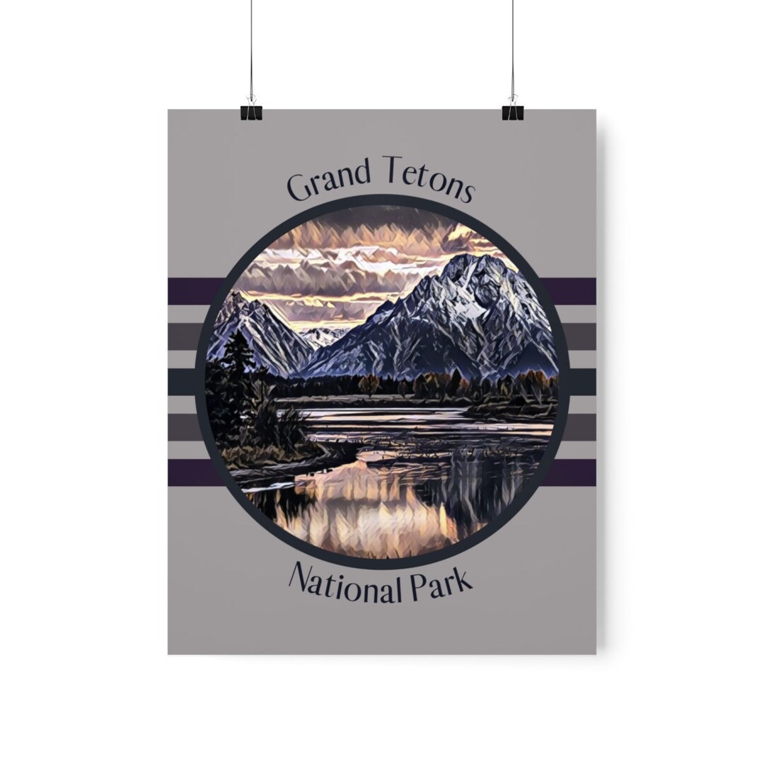 Grand Tetons National Park Print | Multiple Sizes | Matte Paper ...
