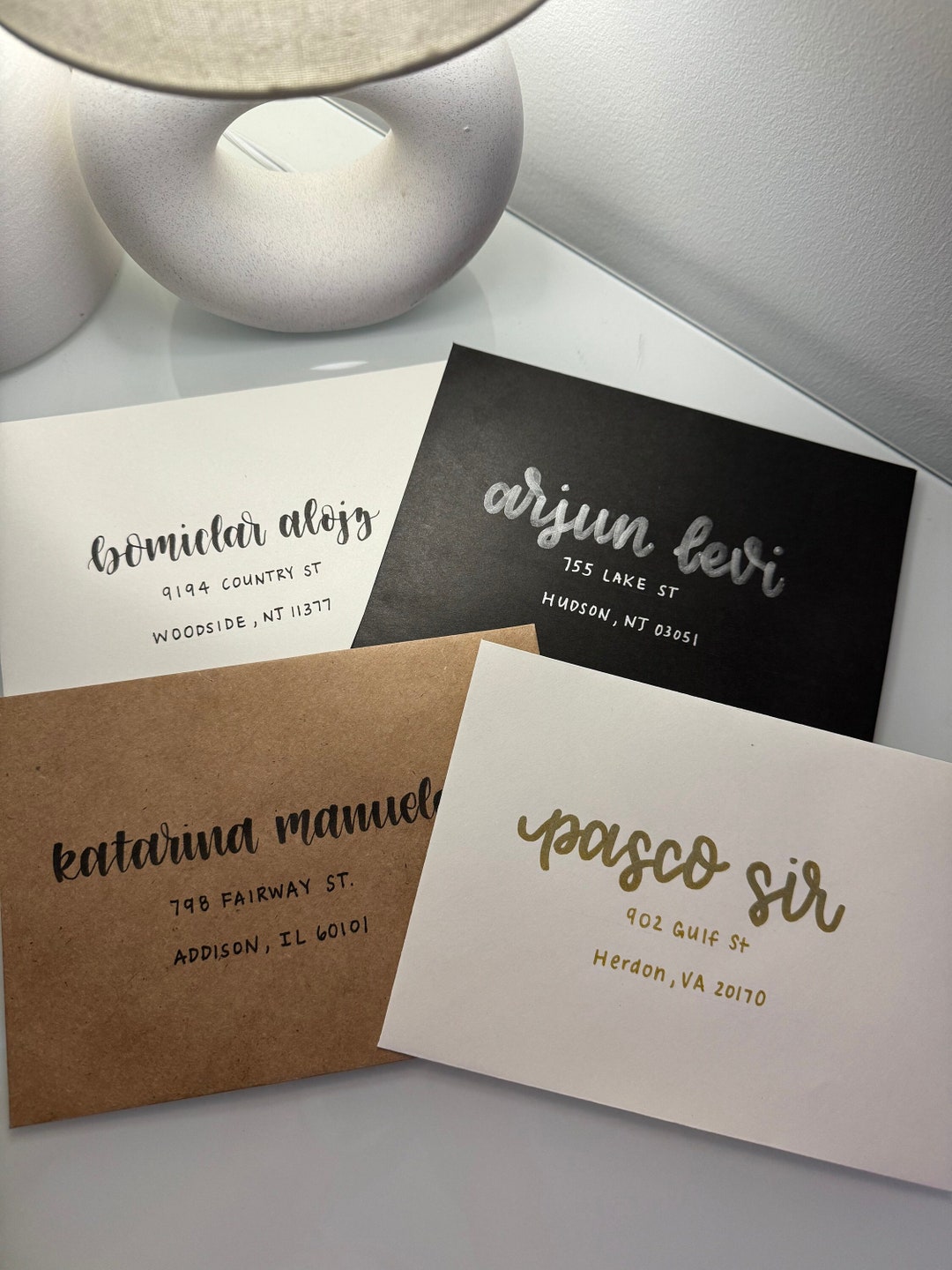 Handwritten Calligraphy Wedding Invitations // Custom Envelopes ...
