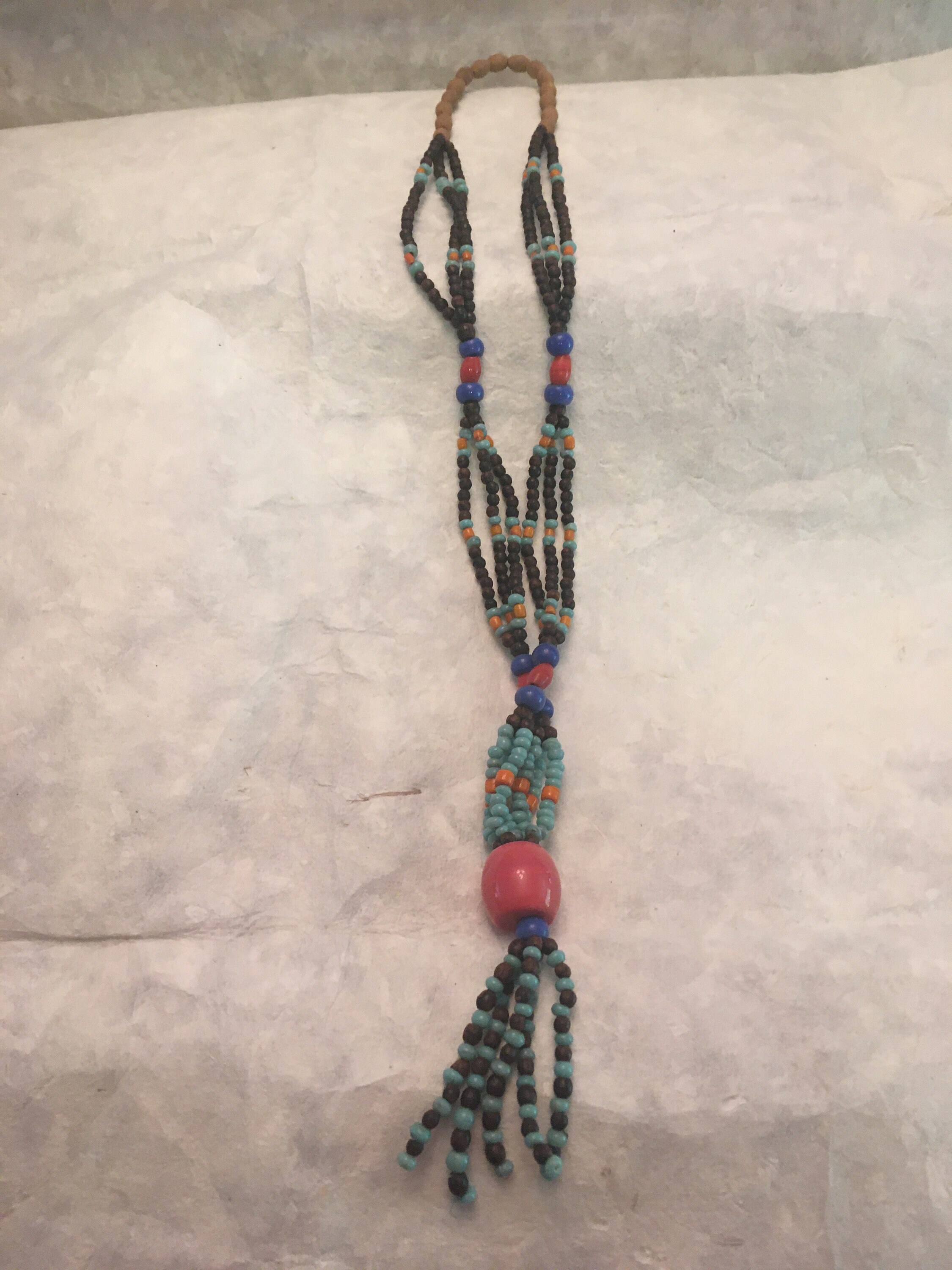 Vintage Naga Beaded Necklace With Tassel, Boho, Ethnic, Tribal - Etsy