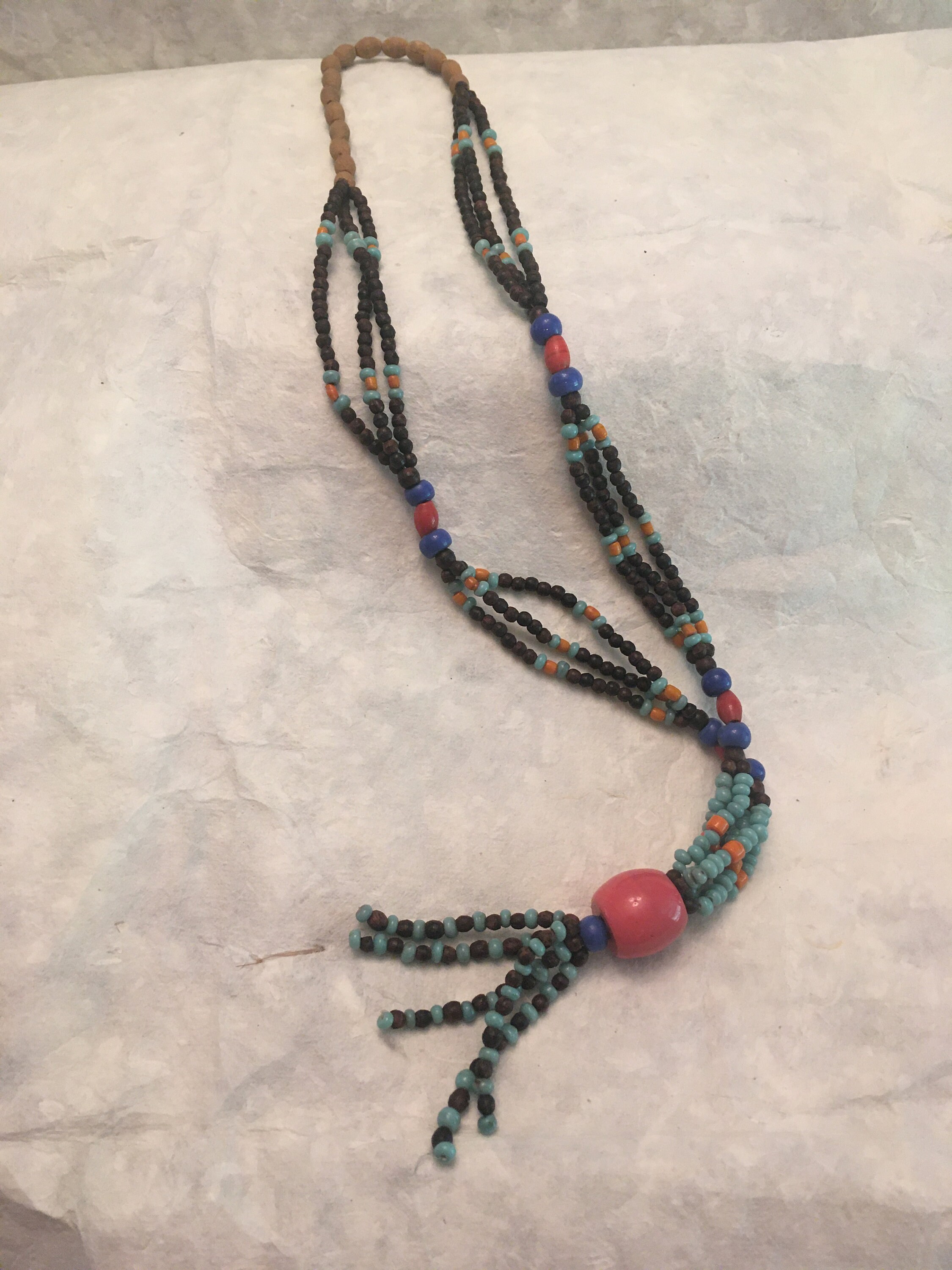 Vintage Naga Beaded Necklace With Tassel, Boho, Ethnic, Tribal - Etsy