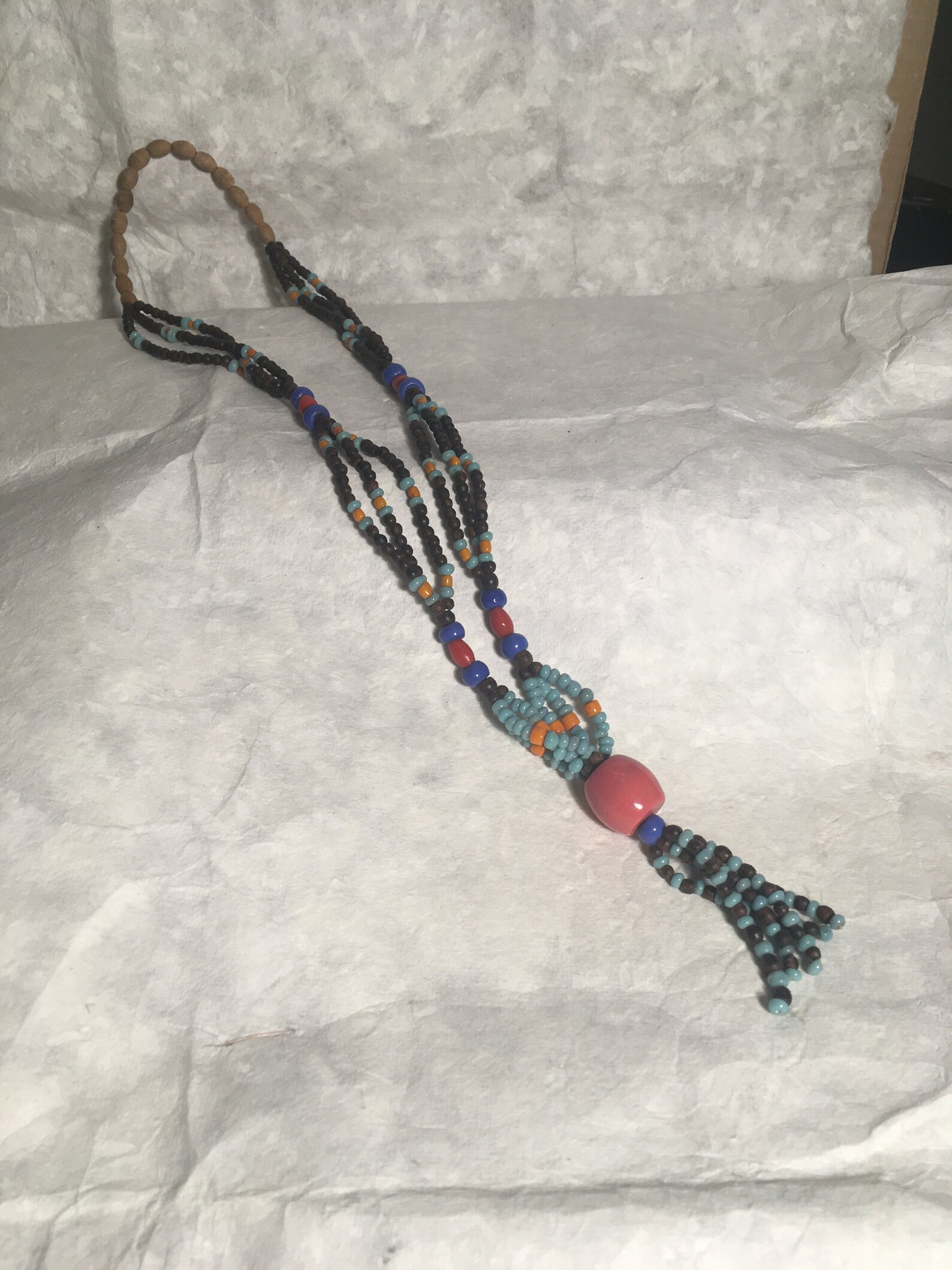 Vintage Naga Beaded Necklace With Tassel, Boho, Ethnic, Tribal - Etsy