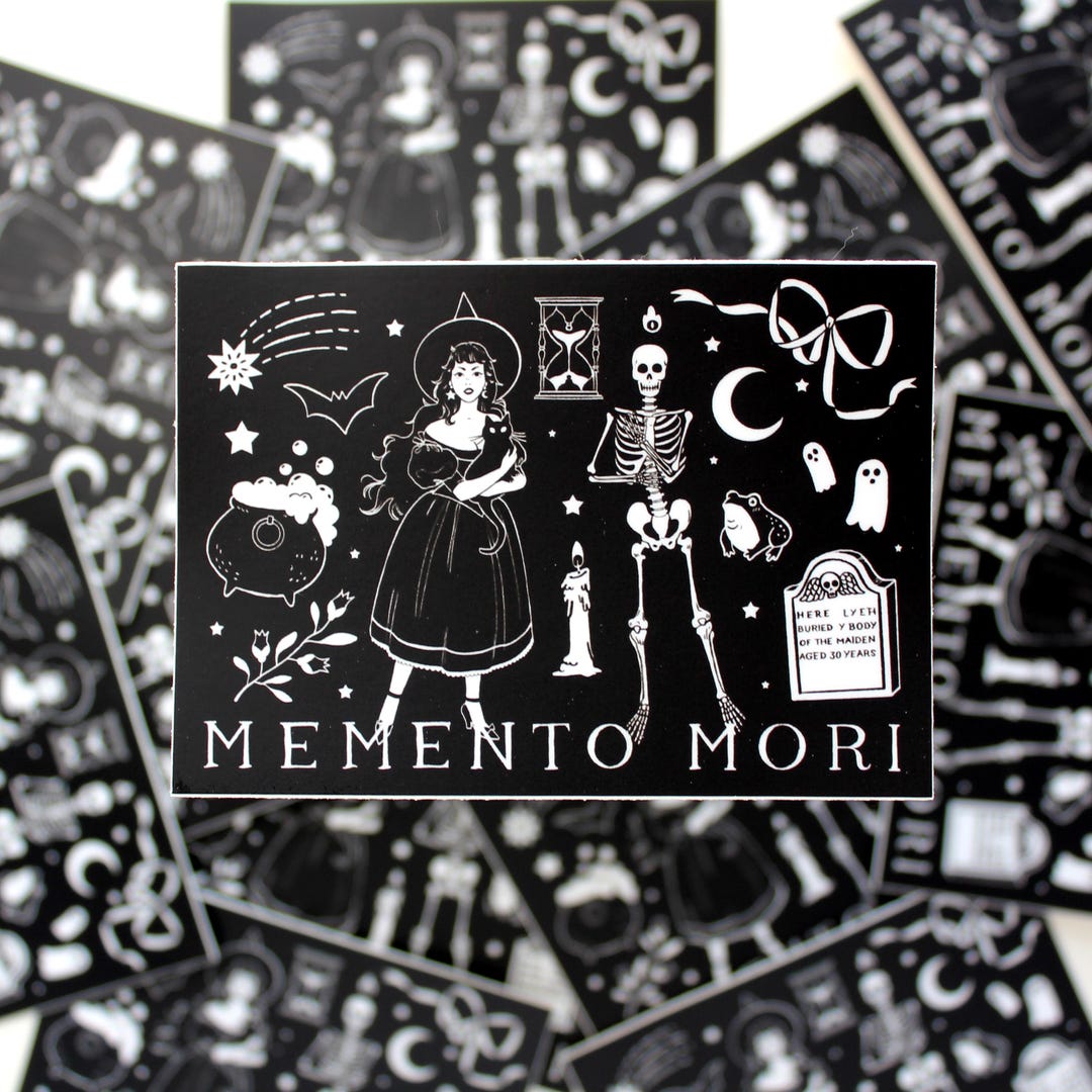 Memento Mori Vinyl Sticker - Etsy