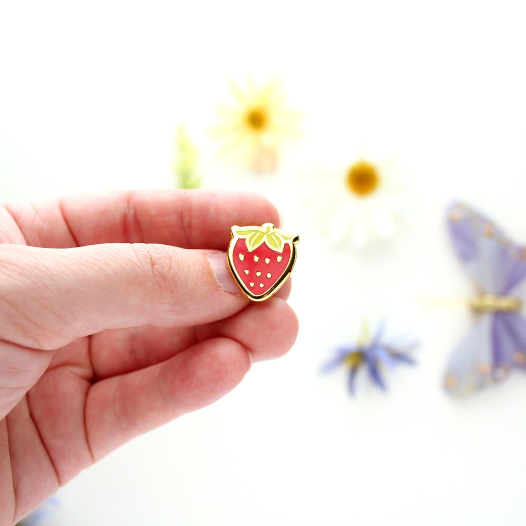 Lil Strawberry Enamel Pin - Etsy