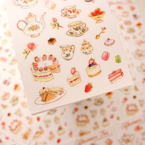 Afternoon Tea Sticker Sheet - Etsy