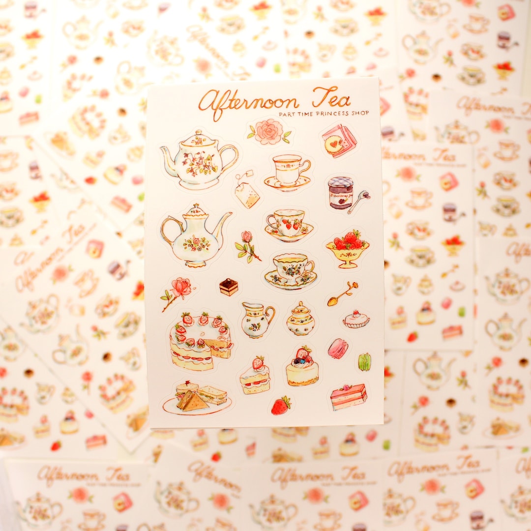 Afternoon Tea Sticker Sheet - Etsy
