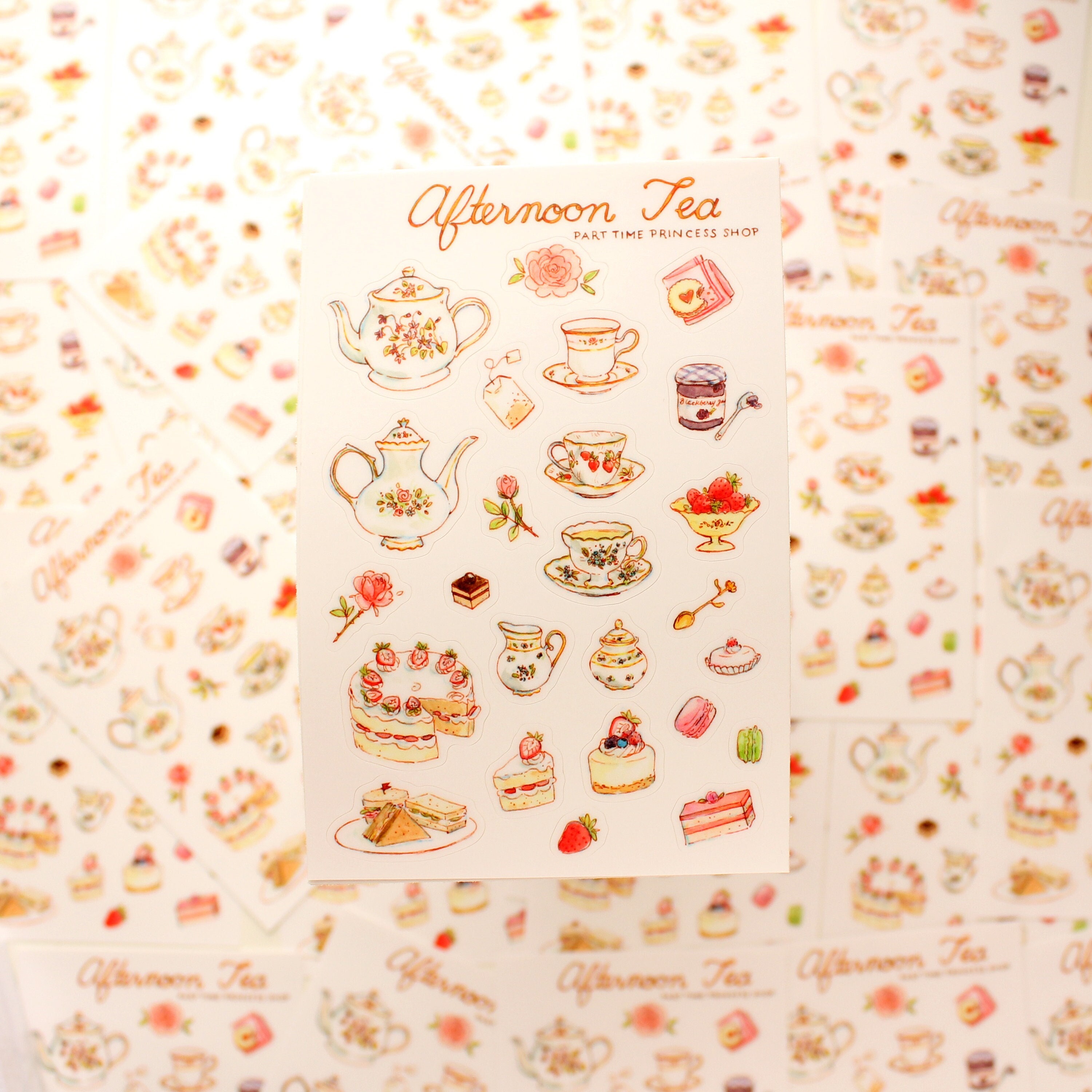 Afternoon Tea Sticker Sheet - Etsy