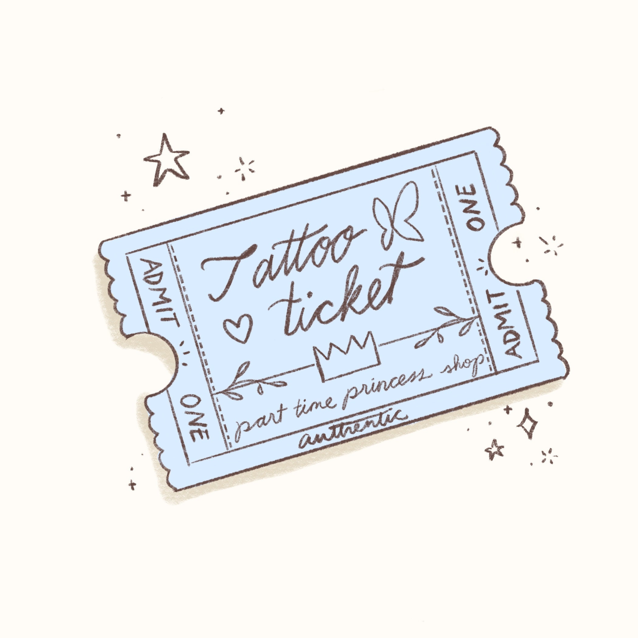 Tattoo Ticket - Etsy