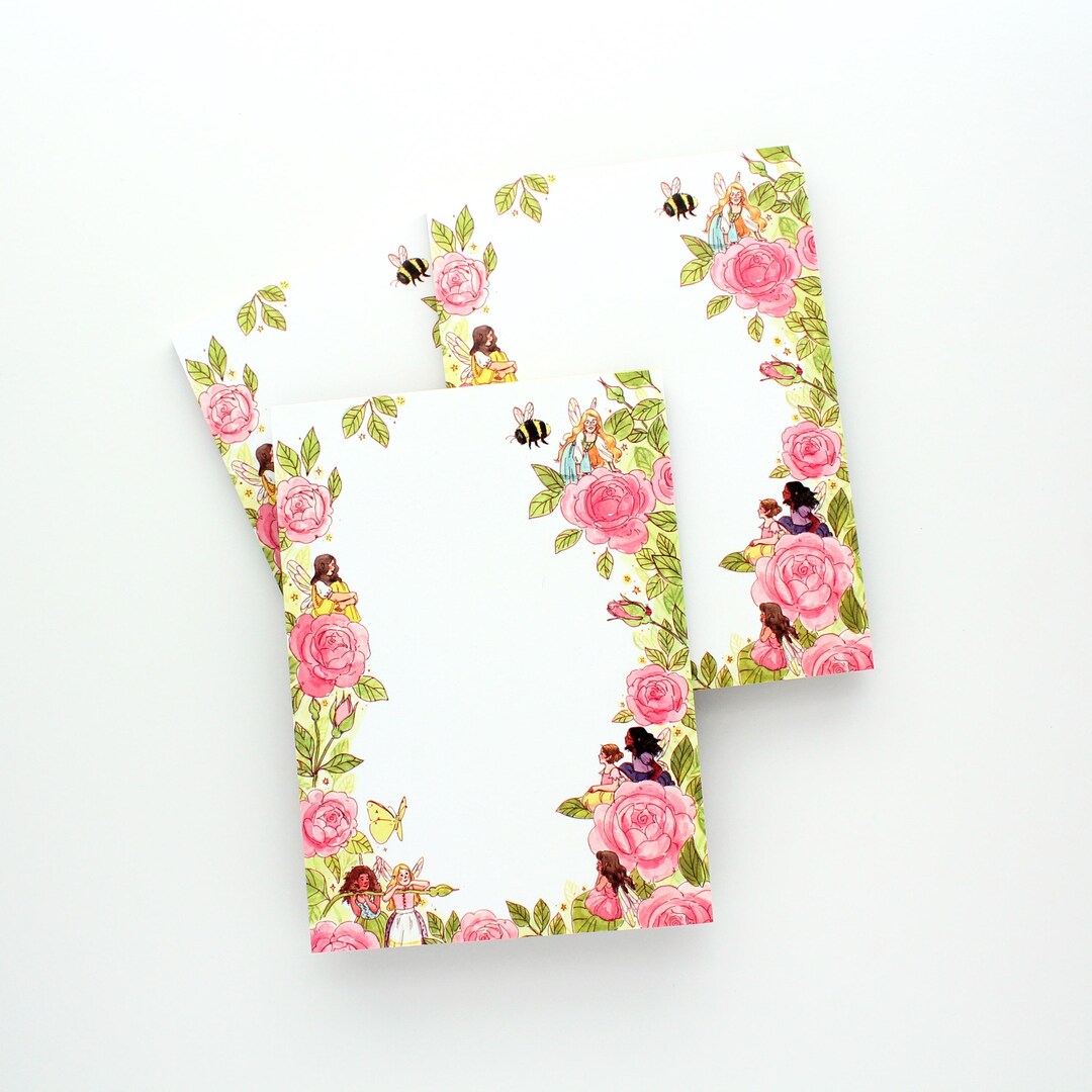 Spring Roses Fairy Tale Garden Memo Pad - Etsy