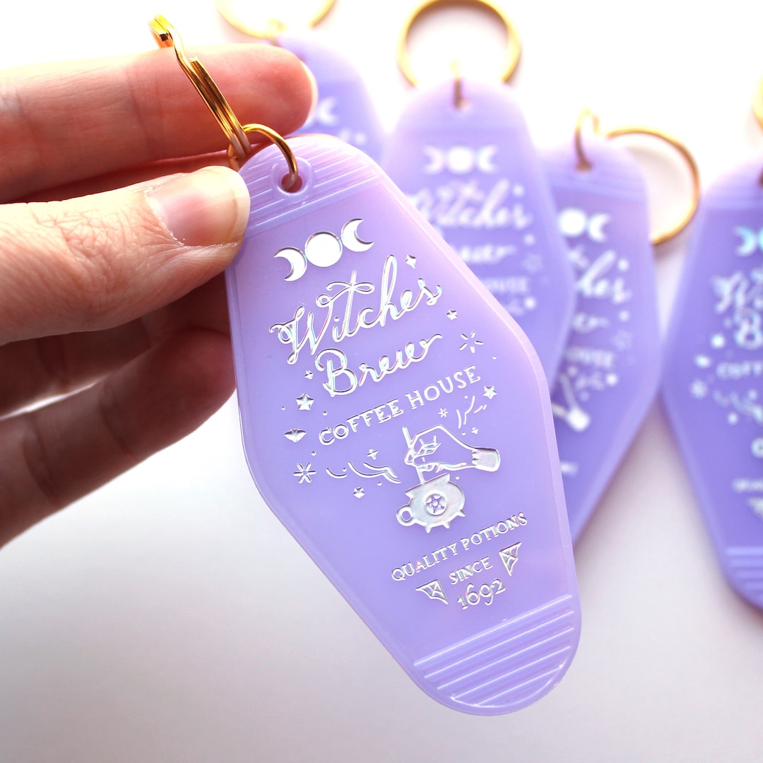 Witches Brew Coffee House Motel Keychain - Etsy