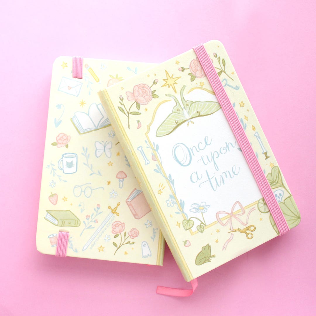 Once Upon A Time Hardcover Blank Pocket Journal Sketchbook - Etsy
