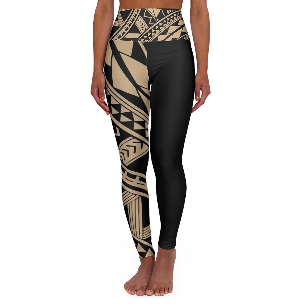 Hawaiian Polynesian Yoga Leggings, High Waisted Activewear, SUP Pants ...