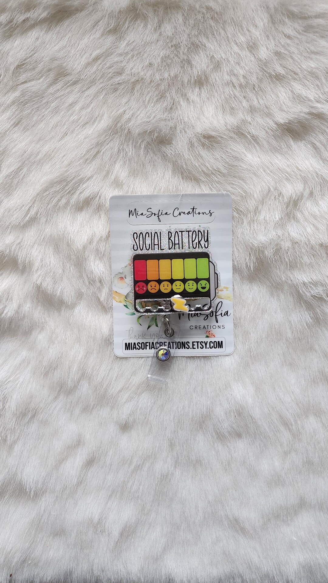 Social Battery Badge Reel, Funny Badge Reel, Cute Badge Reel, Punny ...