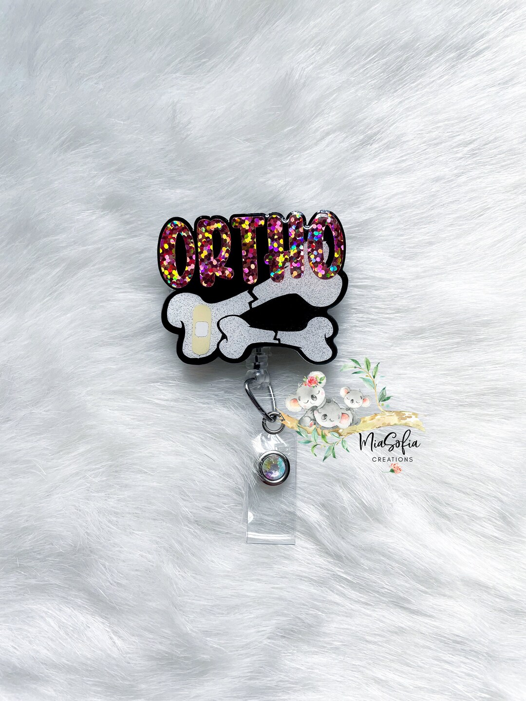 Ortho Badge Reel, Nurse Badge Reel, Orthopedic Badge Reel, Bones Badge ...