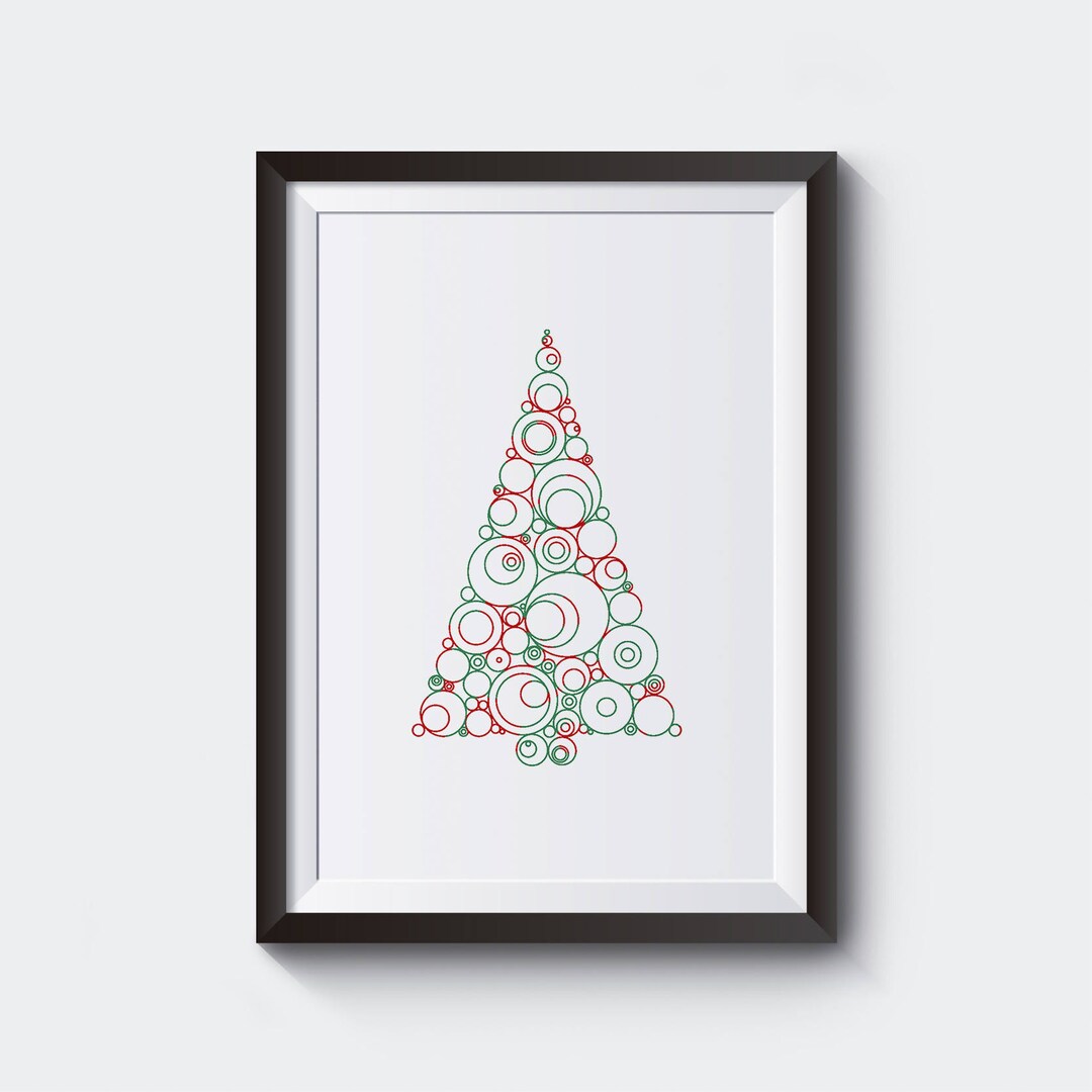 Christmas Tree Printable Downloadable Decor Poster Wall Art Winter ...