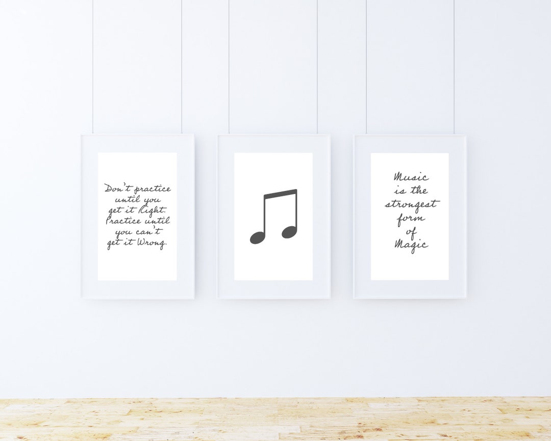 Adorable Music Quote and Eighth Note Printable Set - Etsy