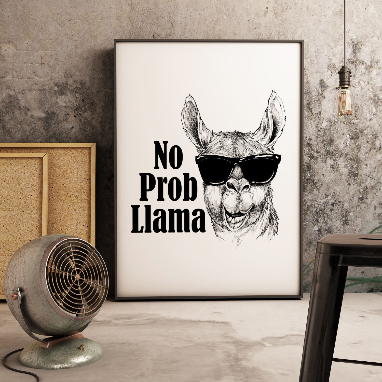 No Prob-llama Printable Wall Art, Home Decor, Quotes, Poster ...