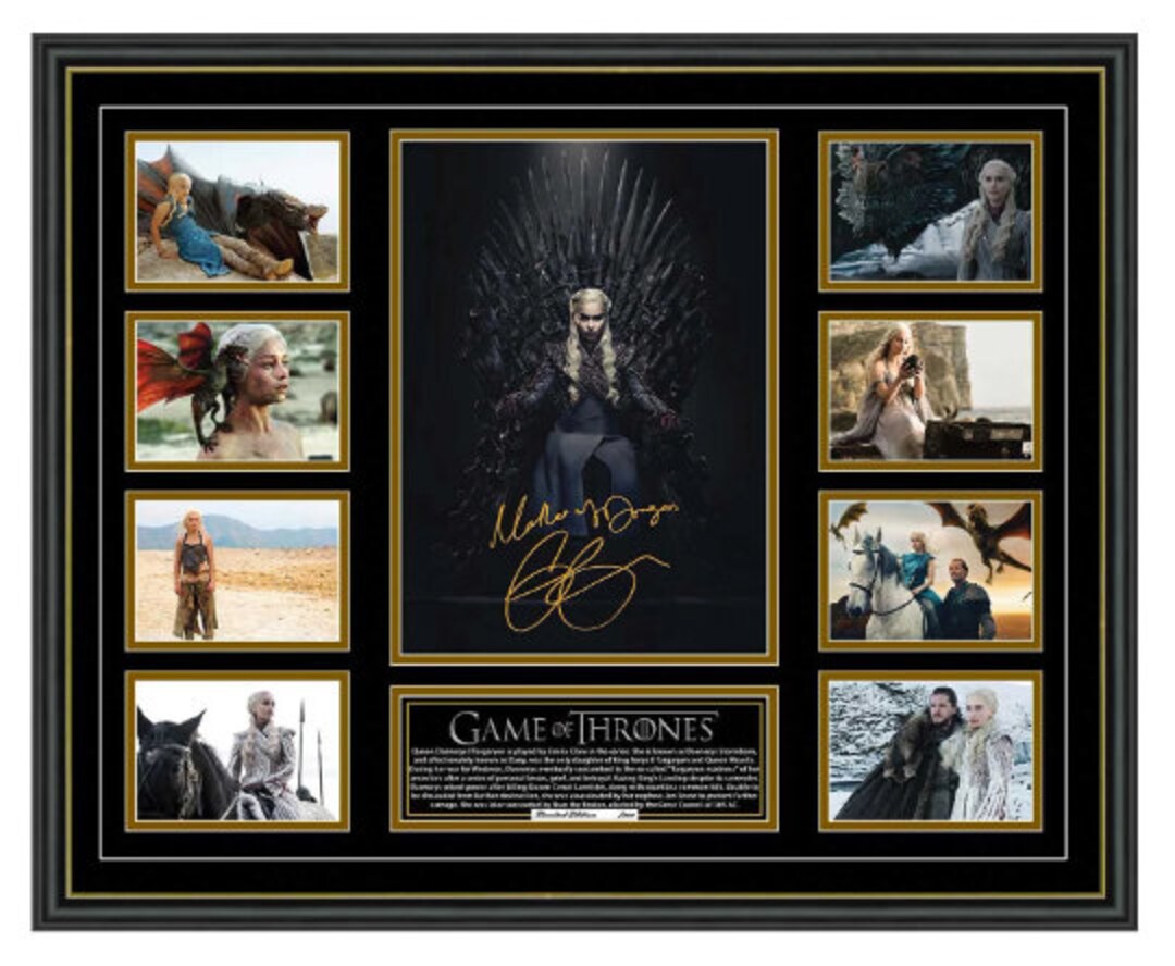Game of Thrones Daenerys Targaryen Emilia Clarke Signed Limited Edition ...