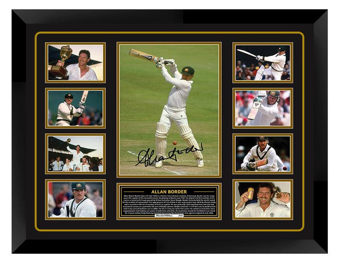 Allan Border Australian Cricket Signed Framed Memorabilia - Etsy