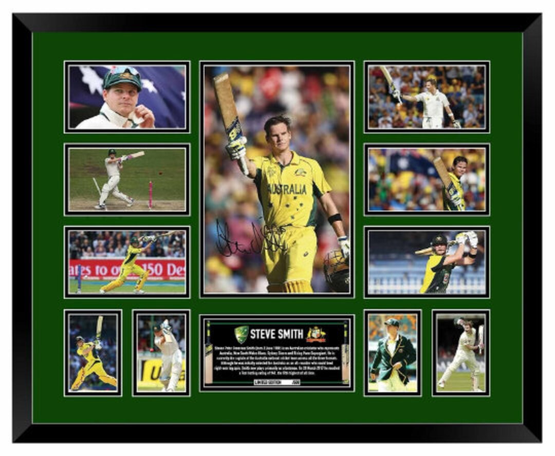 Steve Smith Signed Limited Edition Memorabilia Frame - Etsy