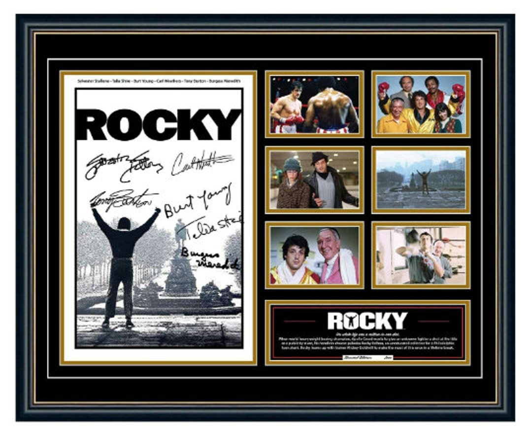 Rocky 1 Sylvester Stallone Signed Limited Edition Memorabilia Frame - Etsy