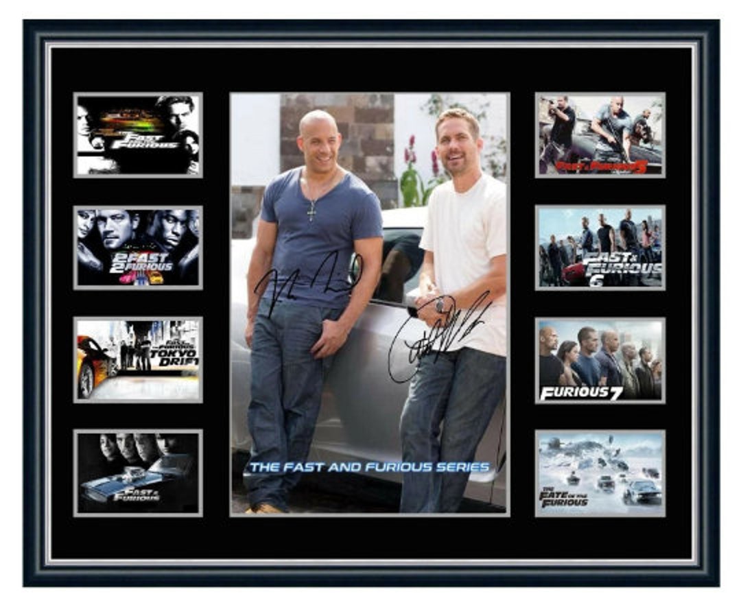 The Fast & Furious Series Vin Diesel Paul Walker Signed Limited Edition ...