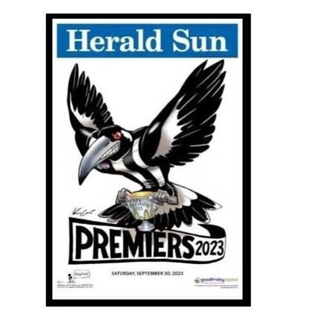 2023 AFL Premiership Collingwood Mark Knight Framed Print - Etsy Australia