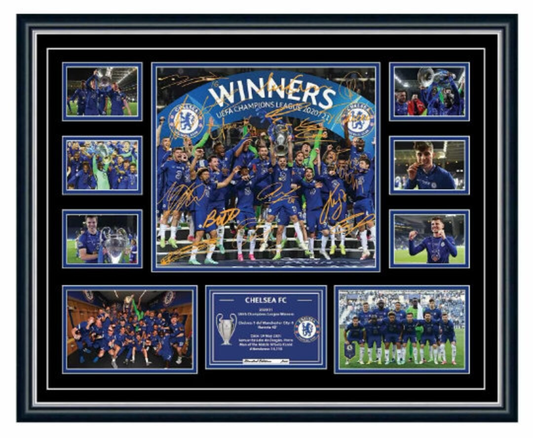 Chelsea FC 2021 UEFA Champions League Winners Signed Limited Edition ...