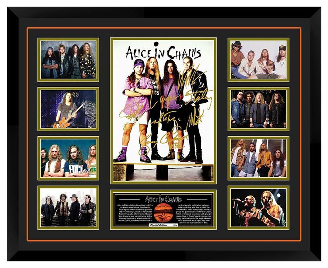 Alice in Chains Signed Framed Memorabilia - Etsy