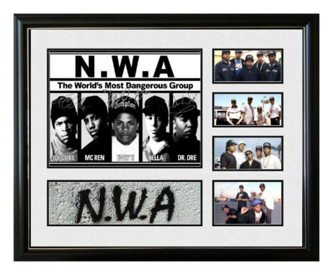 NWA Eazy E Dr Dre Ice Cube DJ Yellah MC Ren Photo Signed Limited ...