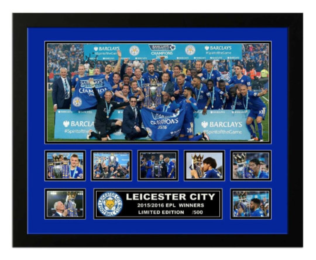 Leicester City 2015 16 EPL Champions Signed Limited Edition Memorabilia ...
