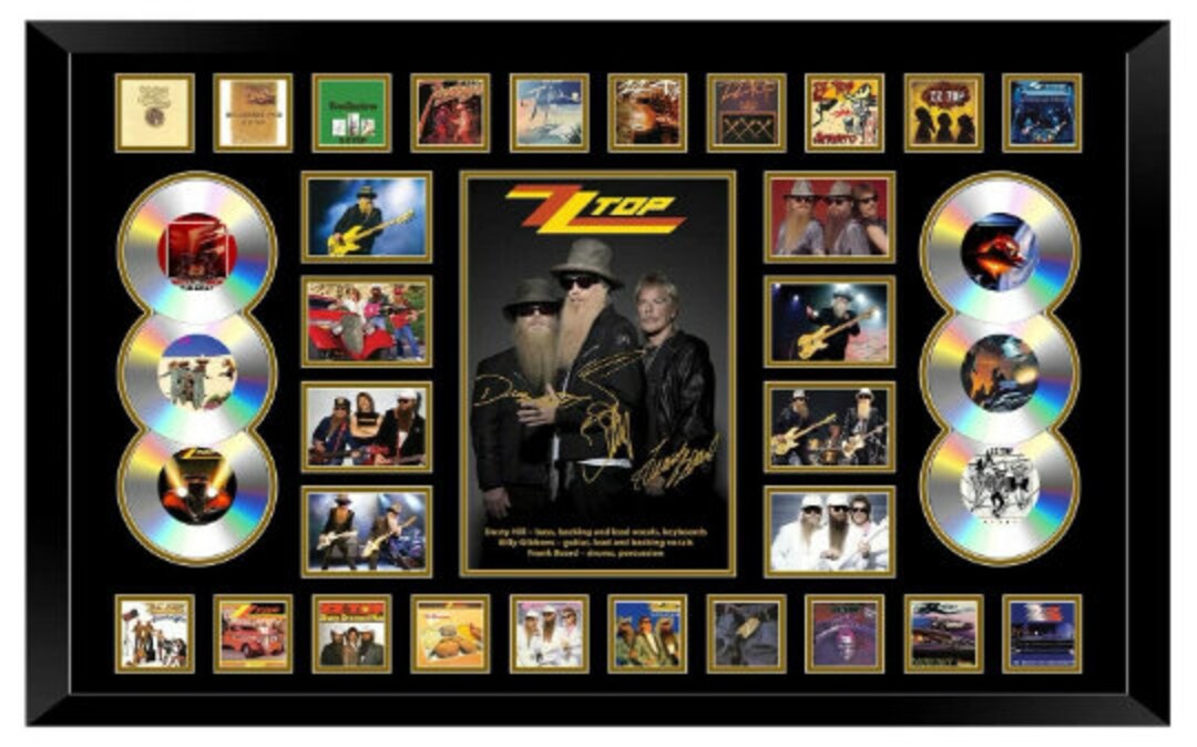 ZZ Top Signed Limited Edition Memorabilia Frame - Etsy