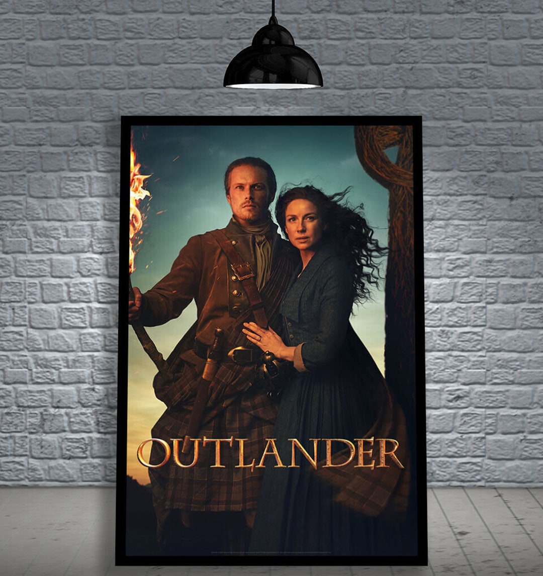 Outlander TV Series Sam Heughan, Caitriona Balfe, Sophie Skelton Framed ...