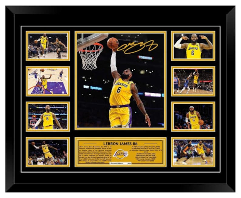 Lebron James LA Lakers Signed Limited Edition Memorabilia Frame - Etsy ...